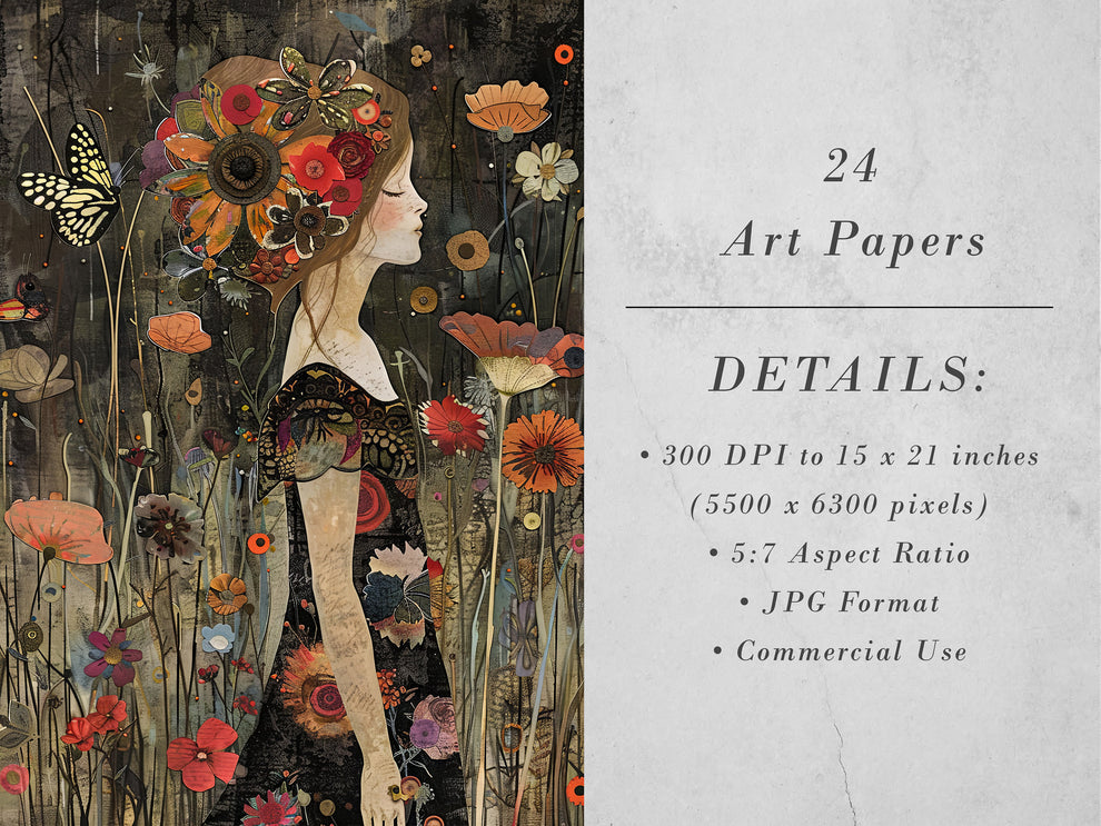 Garden Whimsy Printable Art Pages| Whimsical Art Pack | Quirky Digital ...