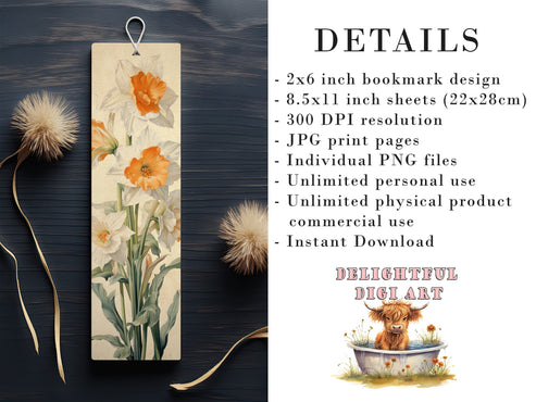 12 Birth Month Flower Printable Bookmarks | Digital Download JPG Bookm ...